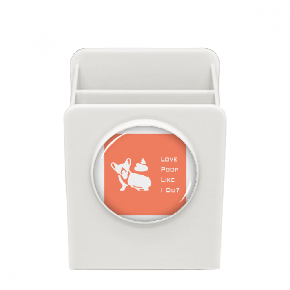 Playful Corgi Dog Likes Poop Desk Pencil Holder Cup Pen Organizer ...