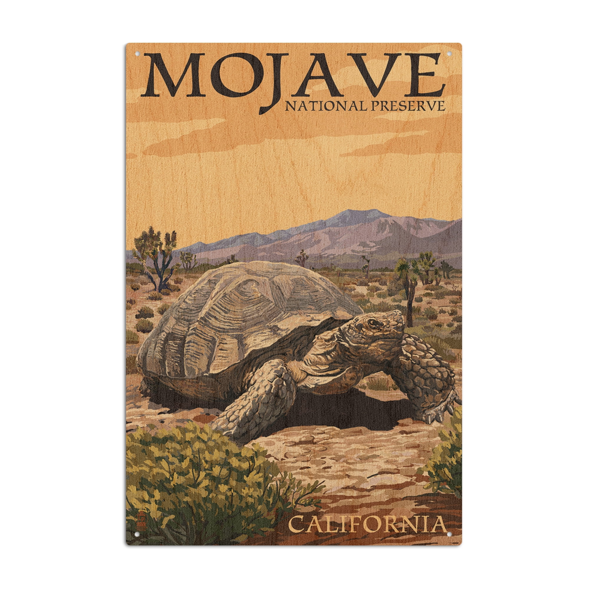 Tortoise, Mojave National Preserve, California Birch Wood Wall Sign ...