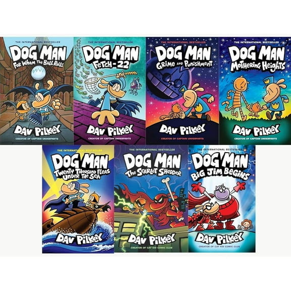 Dog Man Graphic Novels Complete Set, Books 1-13 by Dav Pilkey ...