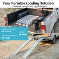 TOOCA Aluminum Loading Ramps 1500 lbs 7.5 FT, 2Pcs Folding Heavy-Duty ...