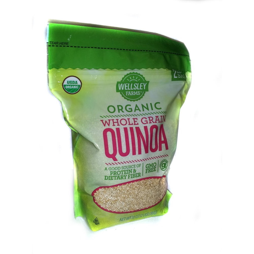 Wellsley Farms Organic Whole Grain Quinoa - 2 lb. Resealable Bag ...