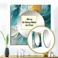 Designart "Gilded Dawn Flower Artistry On Teal II" Abstract Spirals ...