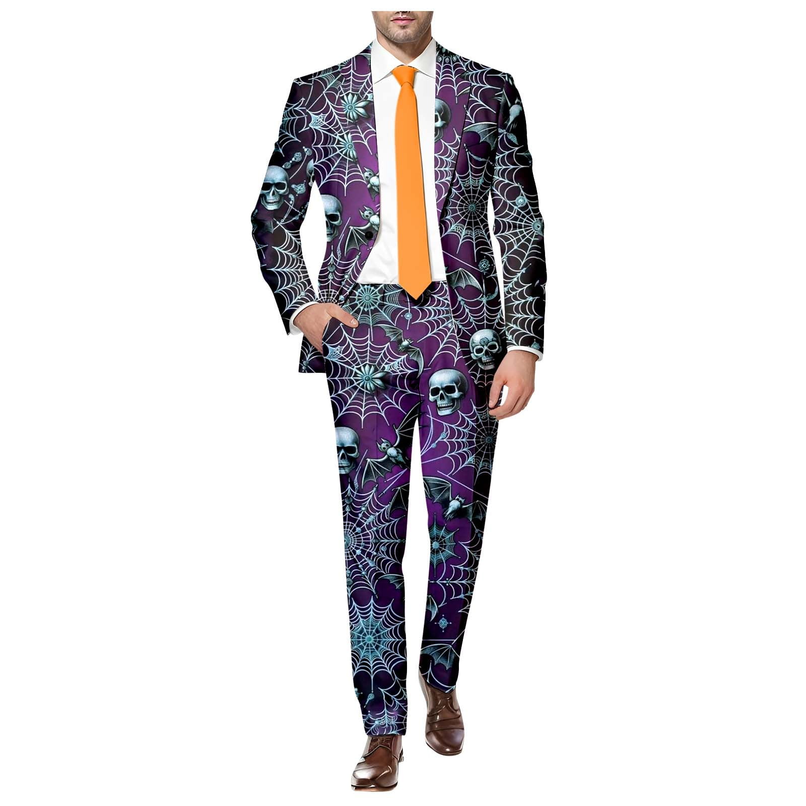Click here for Linyuppp Mens Halloween Suit Jacket And Pant Set F... prices