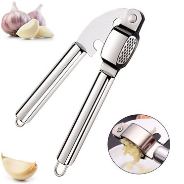 Garlic Press 2 in 1 Professional Zinc Alloy Garlic Mincer Ginger ...