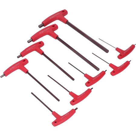 9Pcs Hex Key Set Metric T Handle Wrench Set Screw Tightening Tool for ...