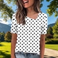 CYMMPU Women's Classic Polka Dot Print Off-Shoulder Short Sleeve T ...
