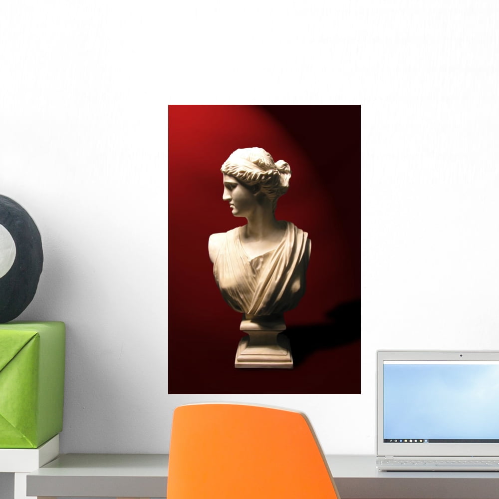 Statue Bust Roman Goddess Wall Mural by Wallmonkeys Peel and Stick ...