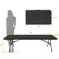 8 Ft Long Heavy Duty Plastic Folding Table, Portable and Foldable for ...