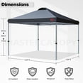 MASTERCANOPY 10' x 10' Easy Pop-up Canopy Tent with Vent Outdoor Shade ...