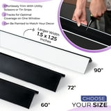 Sleepy Time Tracks Light Blocker for Room Darkening-60" Removable White ...