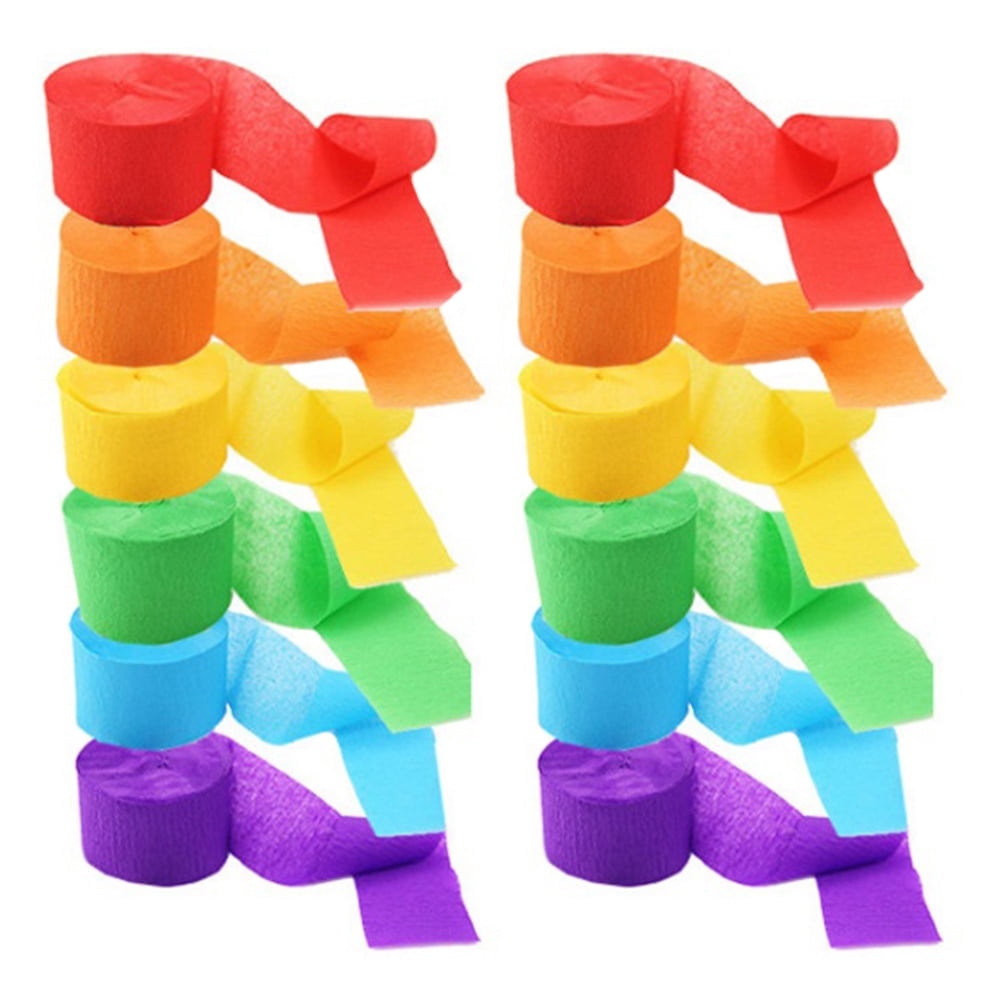 TINKSKY Paper Crepe Streamer Streamers Decorations Backdrop Tissue ...
