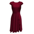 Dresses For Women Short Sleeve Round Neck Lightweight Casual Summer