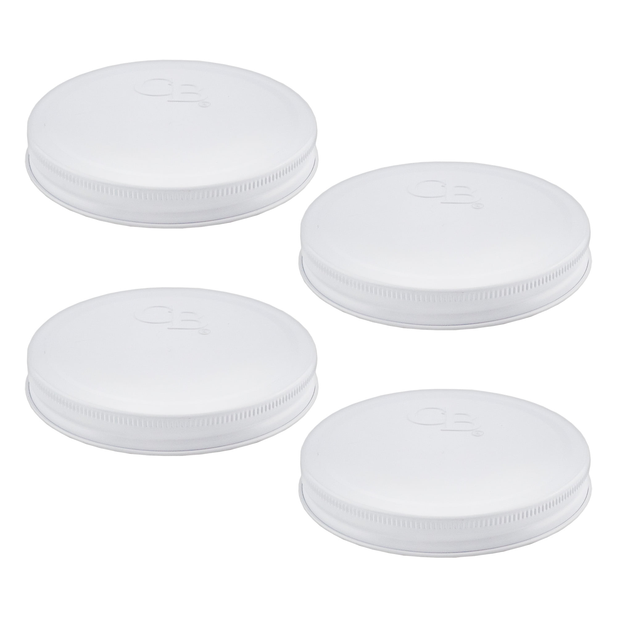 Cornucopia 110mm Replacement Metal Lids (4-Pack, White); Fits 110-400 ...