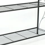 Miumaeov 3 Tier Iron Plant Stand, Balcony Shelving, Metal Shoe Rack and ...