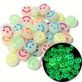 200pcs of 7Mm Luminous Acrylic Beads - Assorted Colors for Jewelry ...