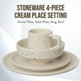 American Atelier Modern Dishes Dinnerware, 4-Piece Reactive Stoneware ...