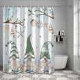 Bathroom Shower Curtain Cartoon Gnome Starfish Sand Money Waterproof ...