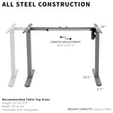 VIVO Gray Electric Stand Up Desk Frame, Single Motor Standing ...
