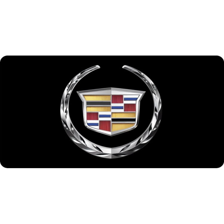 Click here for License Plates Online Cadillac Emblem On Black Pho... prices