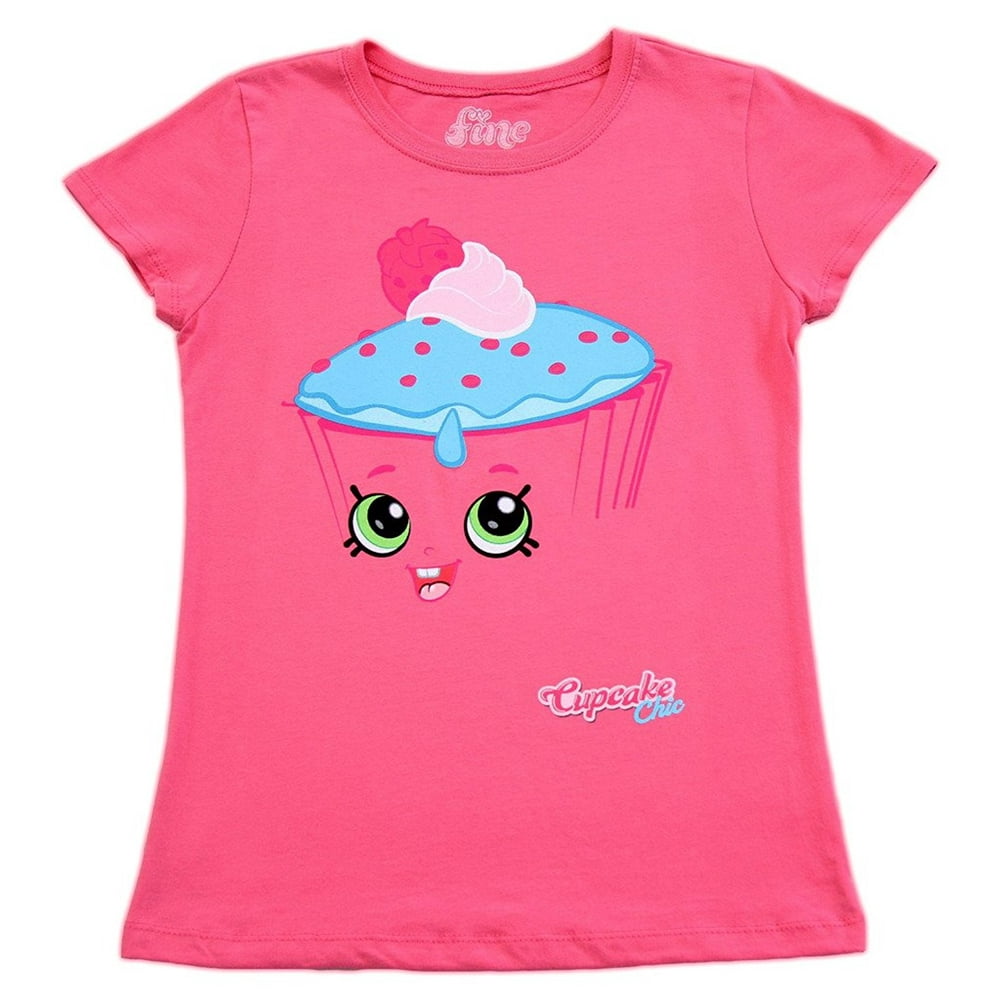 Mighty Fine - Shopkins I Am Cupcake Chic Girls Hot Pink Youth T-Shirt ...