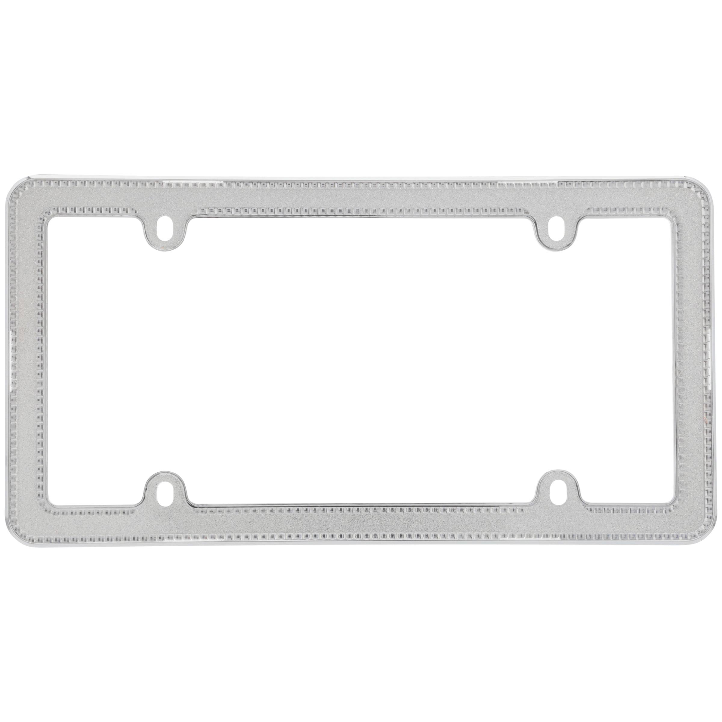 Cruiser AccessoriesÂ® Glitzâ ¢ Silver/Clear License Plate Frame ...