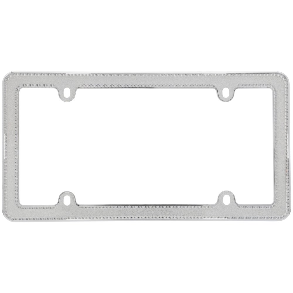 Cruiser AccessoriesÂ® Glitzâ ¢ Silver/Clear License Plate Frame ...