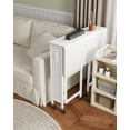 31.5" Modern White Folding Computer Desk with Power Outlets, Wheels ...