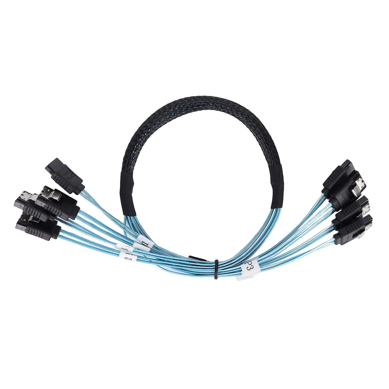 SATA Cables 7 Pin Fast Speed 6Gbps Mini Easy Use 4 Wires High Speed ...