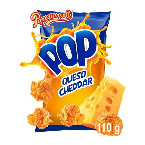 Palomitas Popcornopolis pop sabor queso cheddar 110 g | Walmart en línea