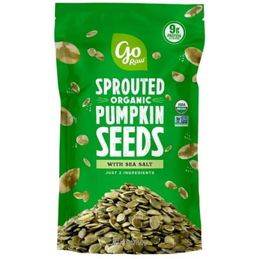Go Raw Sprouted Organic Pumpkin Seeds with Sea Salt, 22 oz | Vegan ...
