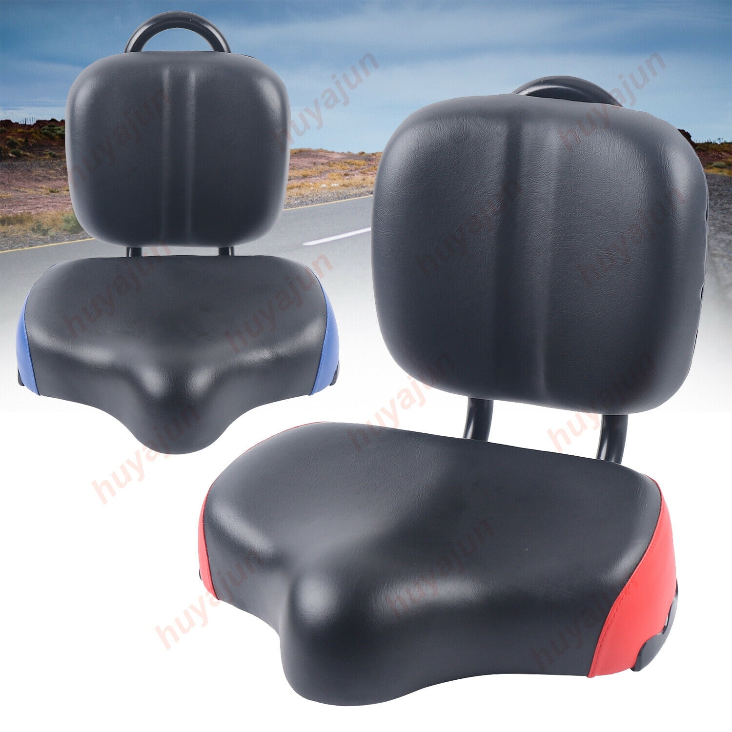 TOOL1SHOoo Bicycle Saddle Bike Seat with Soft Back, Tricycle Saddle ...