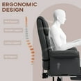 HOMCOM Executive Office Chair with Footrest and Lumbar Support, PU ...