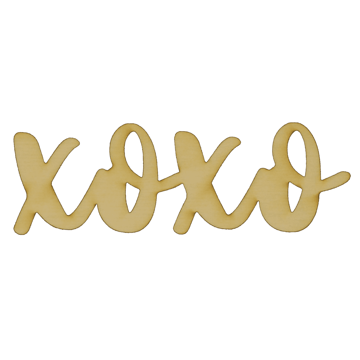 Unfinished Word XOXO Wood Cutout (1/4" Thickness, Large 12" x 4" (Sold ...