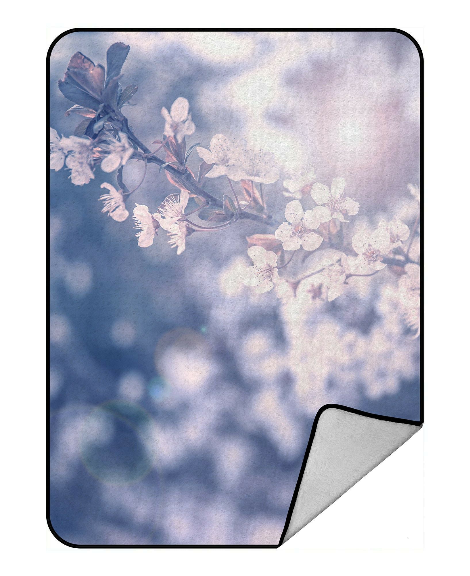 ECZJNT Cherry tree blossom art of spring season Throw Blanket Fleece ...