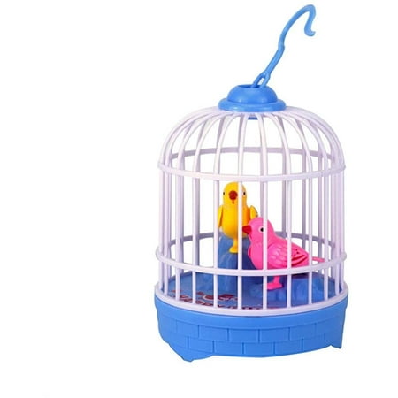 Singing and Chirping Bird Toy in Cage Realistic Sounds and Movements ...