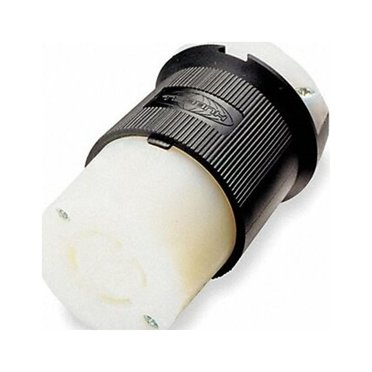 Hubbell Wiring Device-Kellems LckCon,Strt;30 A;Blk; White,Nyl,L15-30R ...