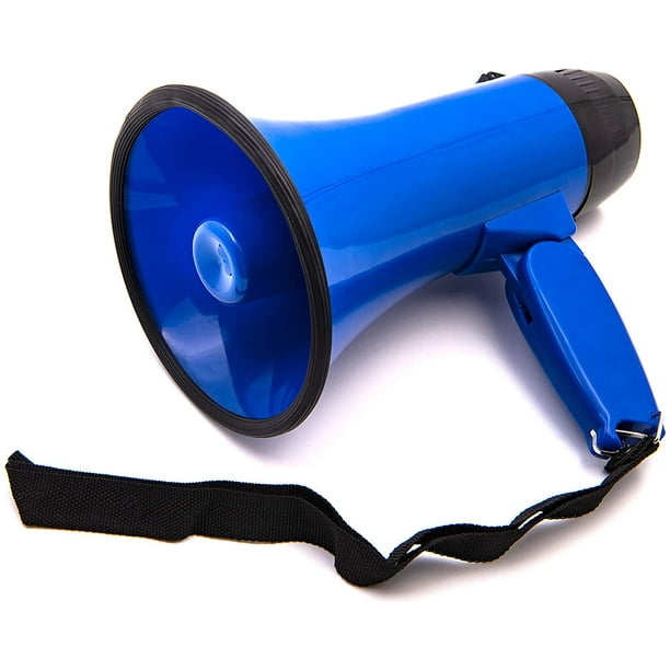 Portable Megaphone Bullhorn 20 Watt Power with Built-in Siren/Alarm ...