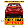 TOTOMO Student Driver Magnet Sticker, Reflective Safety Sign, 10x3.5 ...