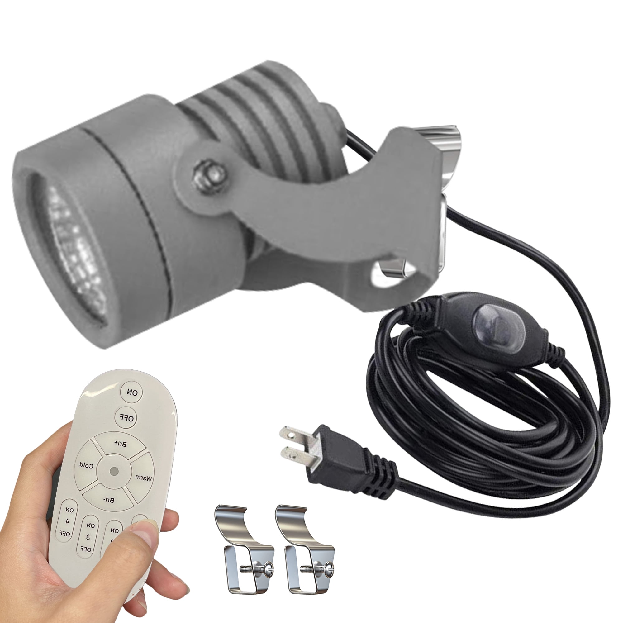 Kiven LED Indoor/Outdoor Waterproof Spotlight with Vinly Siding Hooks ...
