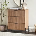 Walker Edison Mid-Century 3-Drawer Chest with Reeded Drawer Fronts ...