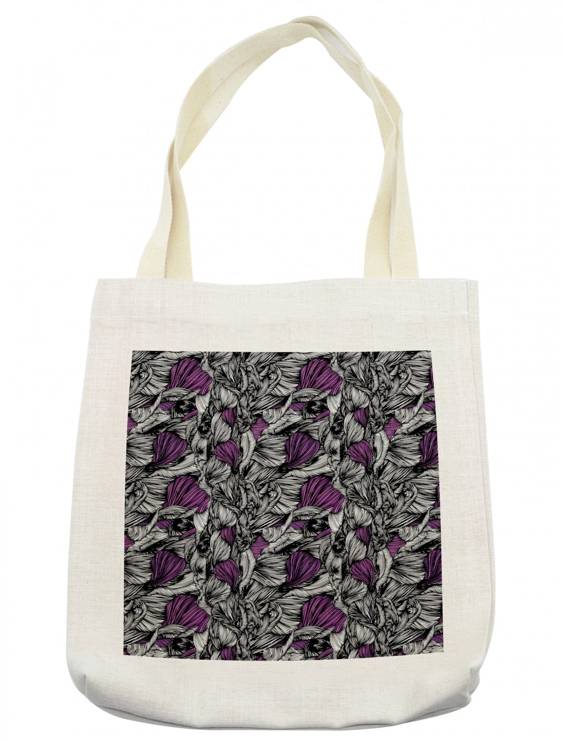 Grunge Tote Bag, Murky Chaotic Wavy Lines Intersecting Abstract Twisted Lines Graphic, Cloth ...