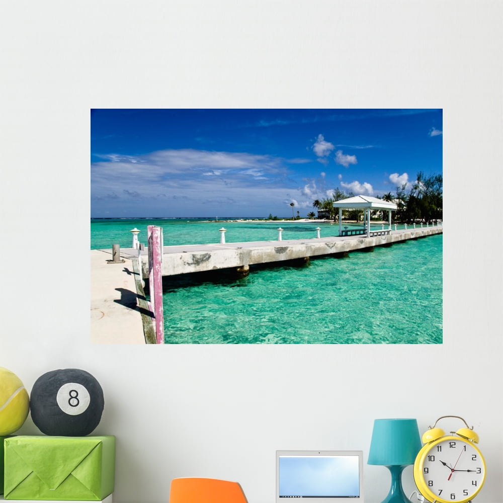 Rum Point Pier Wall Mural Decal Sticker, Wallmonkeys Peel & Stick Vinyl ...