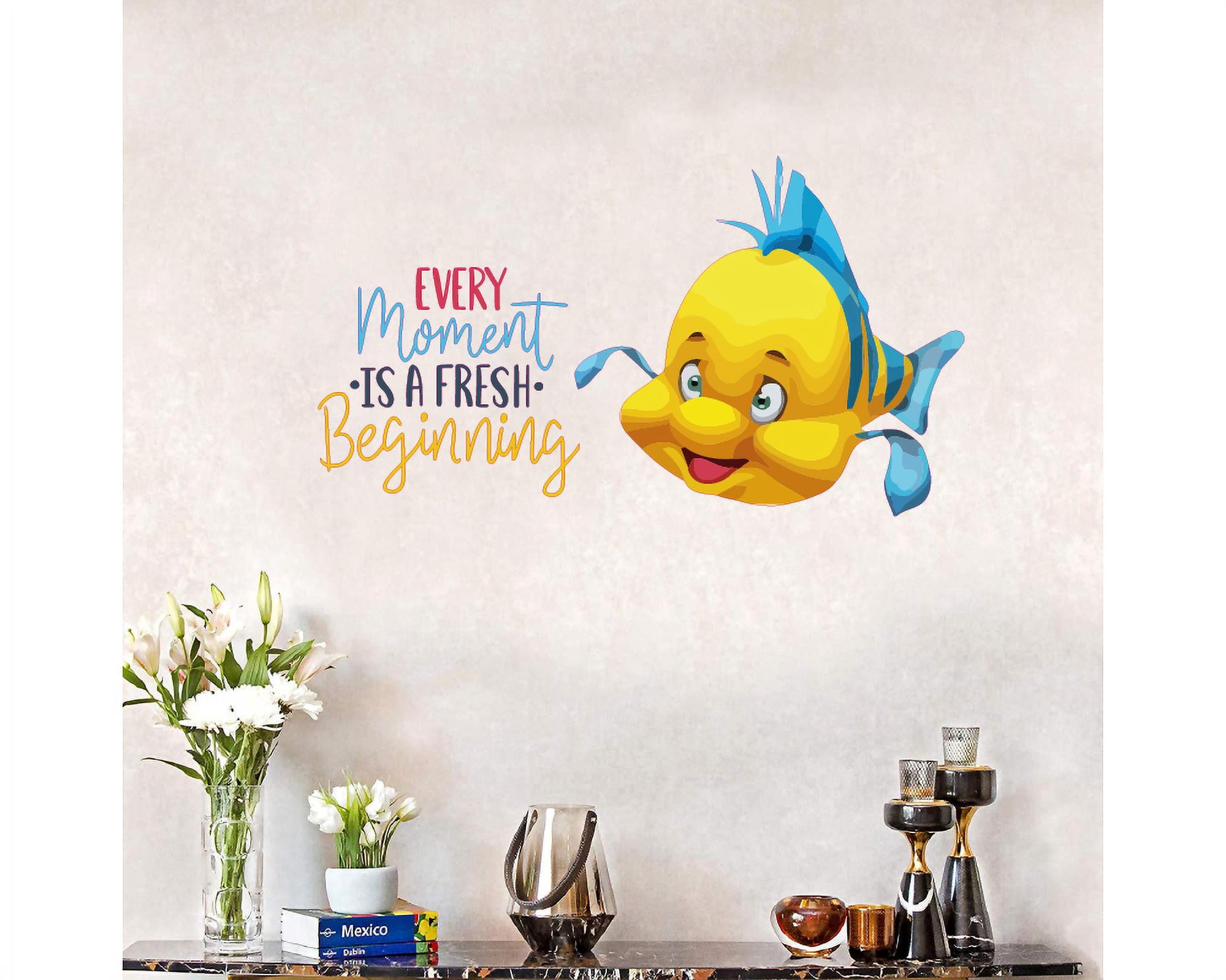 Flounder Ariel Every Moment Cartoon Decors Wall Sticker Art Design ...