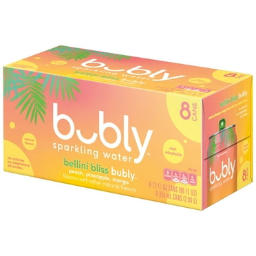 bubly Bellini Bliss Sparkling Water, 12 fl oz, 8 Pack Cans - Walmart.com