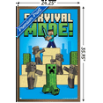 Minecraft - Survival Mode Wall Poster, 22.375" x 34" Framed - Walmart.com