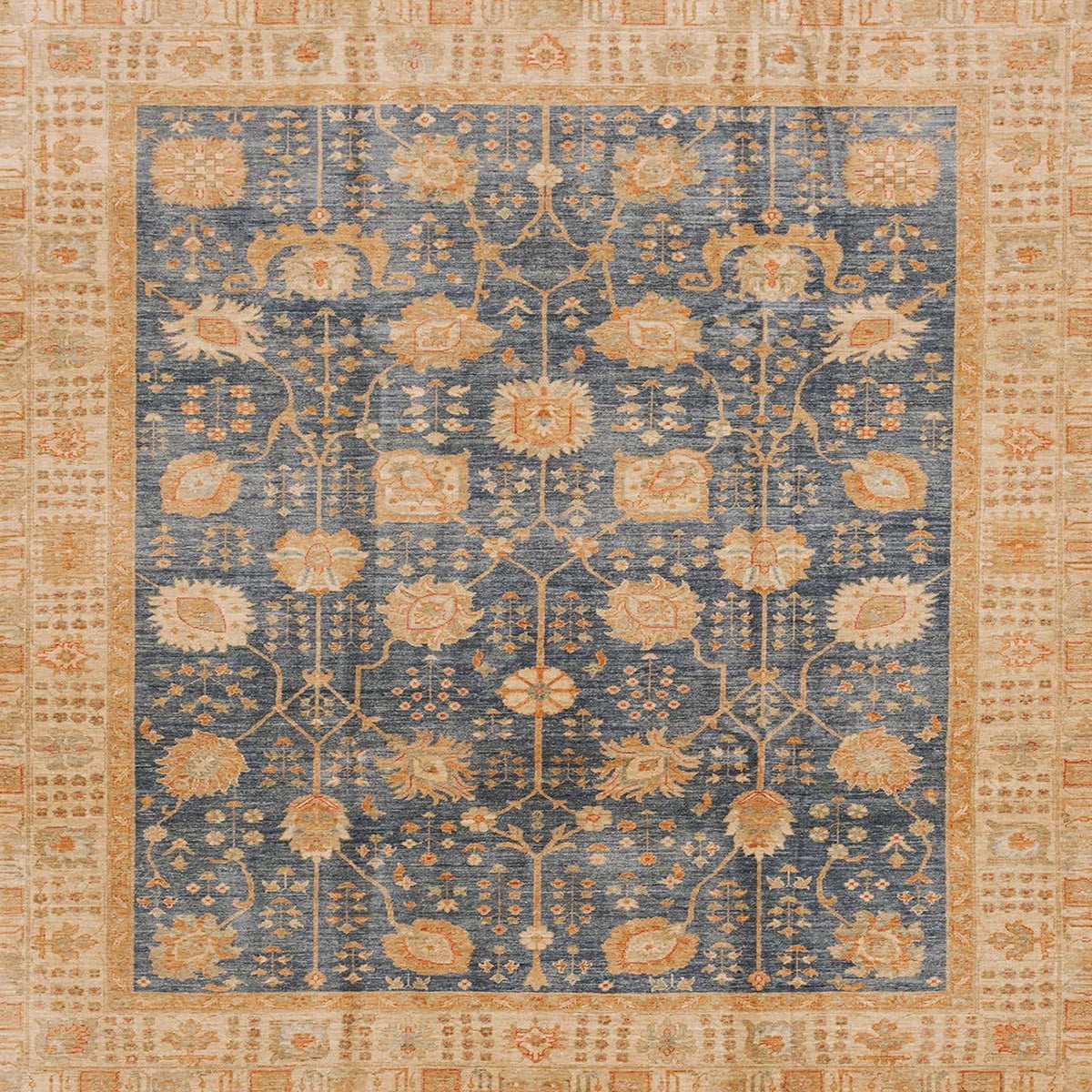 Ahgly Company Indoor Square Abstract Brown Oriental Area Rugs, 6 ...