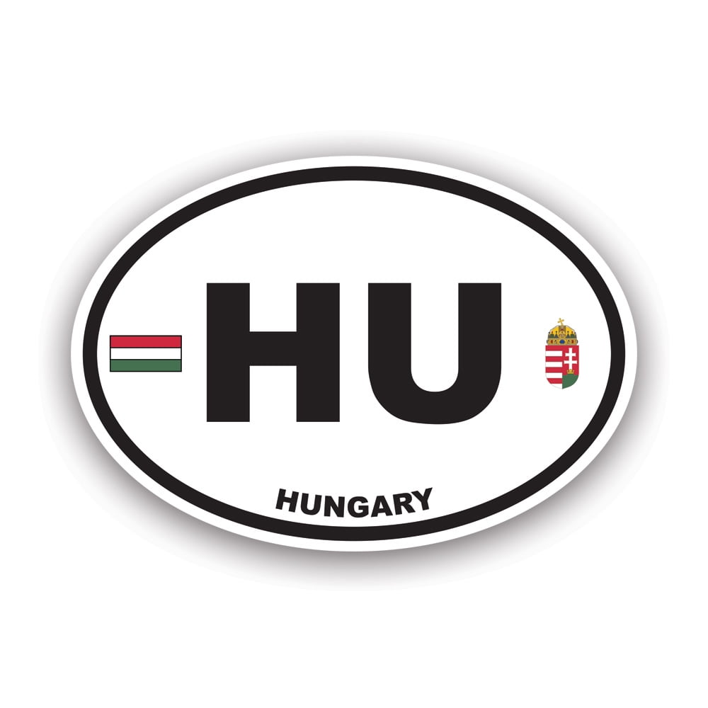 Hungary Oval Sticker Decal - Self Adhesive Vinyl - Weatherproof - Made ...