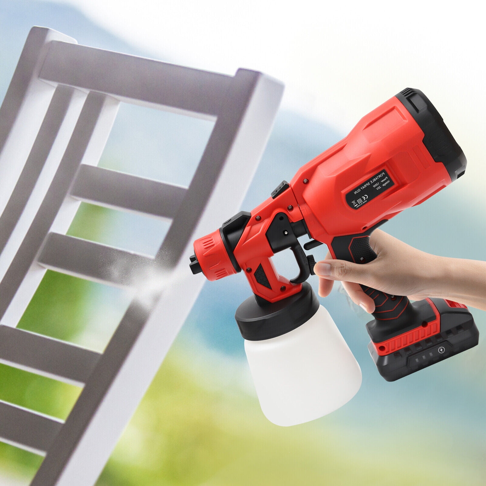 800ML HVLP Paint Sprayer Handheld 120W Electric Spray Gun Tool 3 Spray ...