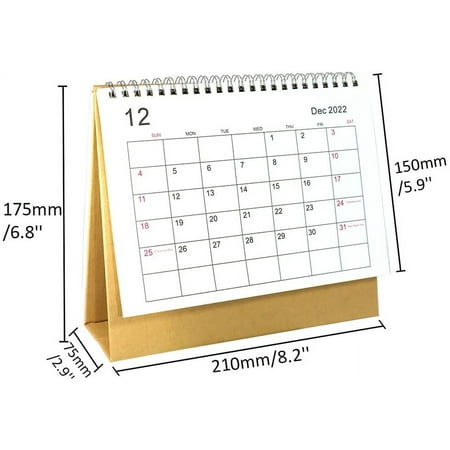 2022 Standing Desk Calendars Month Desktop Stand Up Calendar Wire bound ...