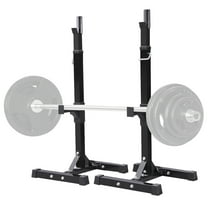 Ktaxon Adjustable Steel Squat Rack Stands, Solid Barbell Bench Press ...